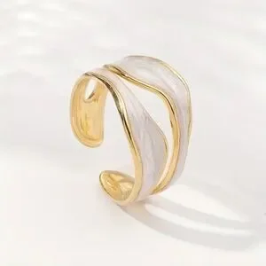 Jewelry | 18k Gold Plated Adjustable Irregular Opening Ring | Poshmark